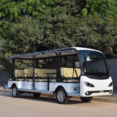 China 18 Seats Electric Sightseeing Bus 72V Lithium Battery Long Range High Climbing Ability for sale