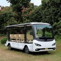 China Safe & Comfortable Electric Sightseeing Bus 14 Seats 72V Lithium Battery High Climbing Ability Support Long Range for sale