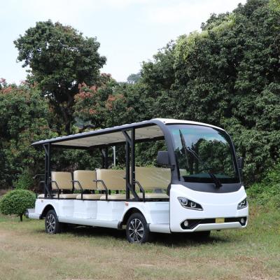 China Safe & Comfortable Electric Sightseeing Bus 14 Seats 72V Lithium Battery High Climbing Ability Support Long Range for sale