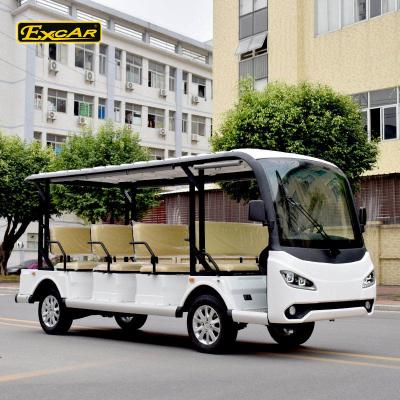 China 11 Seats Electric Sightseeing Bus 72V Lithium Battery High Climbing Ability Long Range for sale