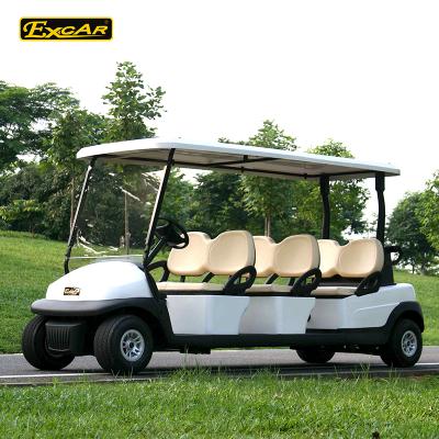 China 6-Seat Electric Golf Cart 48V Lithium Lead Acid Battery Aluminum Body Custom Color Strong Climbing for sale