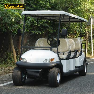 China 6-Seat 2 Foldable Rears Electric Golf Cart 48V Lithium Lead Acid Battery Aluminum Body Custom Color for sale