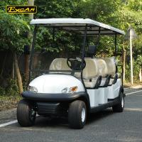 China 6-Seat 2 Foldable Rears Electric Golf Cart 48V Lithium Lead Acid Battery Aluminum Body Custom Color for sale