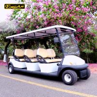 China 6-Seat 2 Foldable Rears Electric Golf Cart 48V Lithium Lead Acid Battery Aluminum Body Custom Color for sale