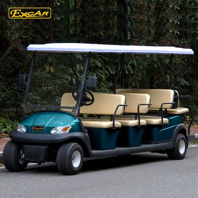 China 8-Seat 3 Foldable Rear Electric Golf Cart 48V Lithium Battery Custom Color for sale