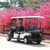 China 4 Seater Electric Golf Cart with 2 Rear Seats 48V Lithium Battery 30km/h Speed for sale