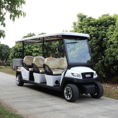 China 6 Passenger Electric Sightseeing Car Mini Bus with Rear Small Cargo for sale
