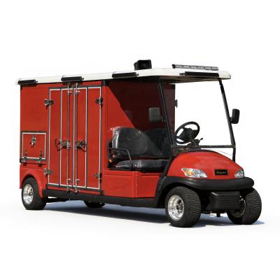 China Electric Fire Truck 2 Seater CE Approved 48V with Trojan Battery Golf Cart 4000x1200x1800mm for sale