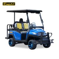 China 4 Seater Lifted Off-Road Electric Golf Cart Blue 48V 3.7kW DC Motor for Golf Course for sale