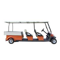 China Orange Dump Bed 48V Electric Golf Cart with 4 Passenger for sale