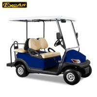 China EXCAR Dark Blue 48V Electric Golf Cart with 4 Seats, 300kg Load Capacity, and AU CHAFTA Certification for sale