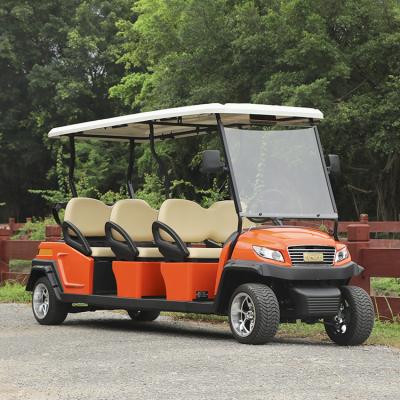 China 6 Seater Electric Golf Buggy 48V Lithium Battery High Atmosphere Elegant Design Safe Large Space for sale
