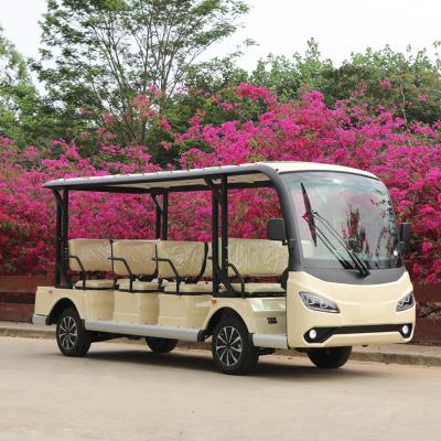 China 7.5KW 72V Electric Sightseeing Bus 11 Passenger Tourist Area Shuttle for sale