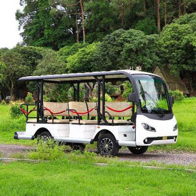 China 11 Seat Electric Sightseeing Shuttle Bus 7.5KW AC Motor Lithium Battery 5300mm for sale