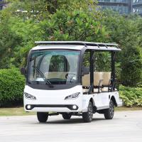 China 11 Seater Electric Sightseeing Bus 7.5KW AC Motor 72V Lithium Battery Solar Panel for sale