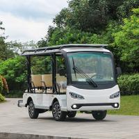 China 11 Seater Electric Sightseeing Bus 7.5KW AC Motor 72V Lithium Battery Solar Panel for sale