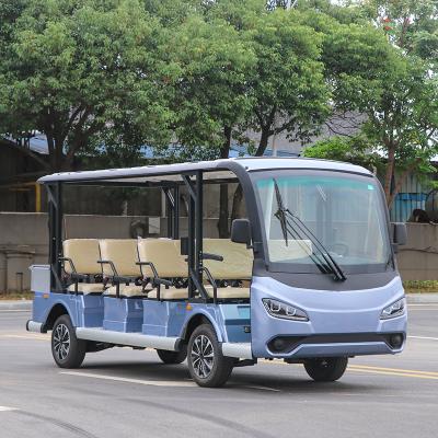 China 11 Seater Electric Sightseeing Car with Mini Cargo Bed 72V 7.5KW AC Motor G Series for sale
