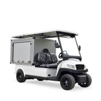China Electric Buggy Golf Carts with Aluminum Container Cargo Box for Hotel for sale