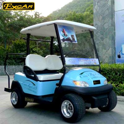 China Excar 2 Seater Electric Golf Cart 48V 3.7KW Lithium Battery Street Legal Utility Vehicle for sale