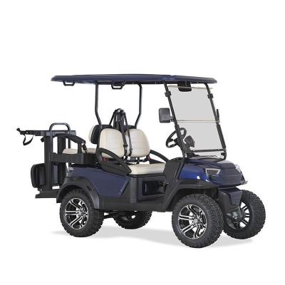China 2+2 Seats Electric Golf Cart 48V 5KW with Flip Flap Rear Seat Hunting for sale