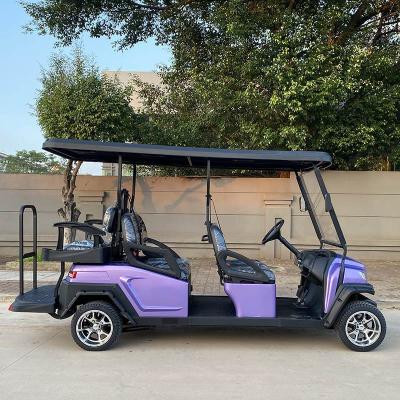 China Excar 6 Passenger Electric Golf Cart 48V Trojan Battery Curtis Controller GRAZIANO Axle for sale