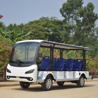 China 14 Seats Electric Sightseeing Vehicle Tour Bus 48V 5kW AC Motor 45km/h for sale