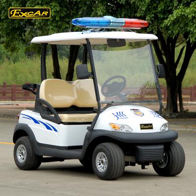 China EXCAR White 2-Seater Electric Patrol Car 48V 3700W with 70-90km Range and 600kg Capacity for sale