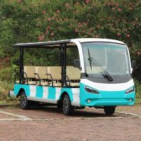 China 14 Passenger Electric Sightseeing Cart 48V 5300x1500x2000mm White for sale