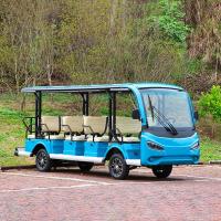 China EXCAR 14-Seater Electric Sightseeing Bus with 45 km/h Speed and 80 km Range - Green Mini Tour Vehicle for sale