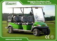 China Green 6 Passenger Electric Golf Cart 48V Trojan Battery Steel Chassis 8-10H Charging for sale