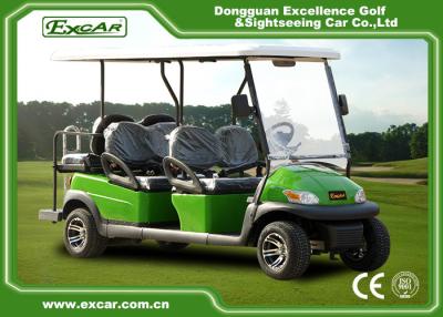 China Green 6 Passenger Electric Golf Cart 48V Trojan Battery Steel Chassis 8-10H Charging for sale
