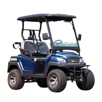 China Safe 2-Seater Lifted Electric Golf Buggy Long Mileage with Fully Custom Optional Accessories for sale