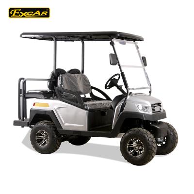 China Silver EXCAR 48V Electric Golf Cart with 275A Controller | 4-Passenger Capacity | 45km/h Max Speed for sale
