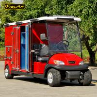China EXCAR Red 2 Seater 48V Electric Ambulance Vehicle with 45 km/h Speed and 90 km Range for sale