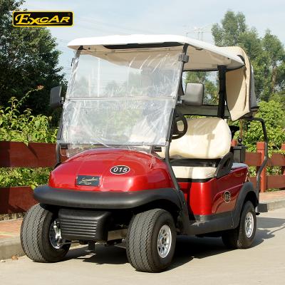 China EXCAR 48V 3700W 2 Seater Electric Golf Car 80-100km Range Steel Body Custom for sale
