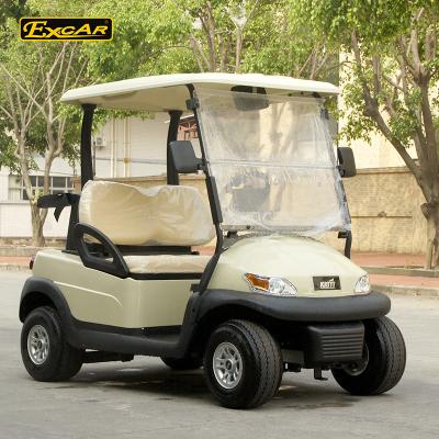 China Beige 2 Passenger Electric Golf Cart 48V 3700W Motor Trojan T-875 Battery for sale