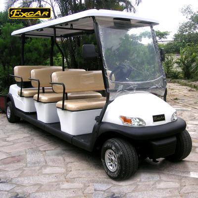 China 11 Seater Electric Golf Buggy 48V 275A Curtis Controller Trojan Acid Battery Custom Logo for sale