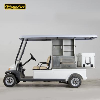 China Aluminum Electric Food Cart 2 Seats Buggy Car 48V 3.7KW AC Motor by Chinese Excar Manufacture for sale