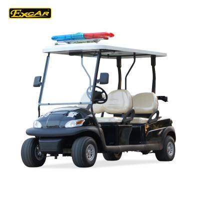 China EXCAR 4-Seat 48V 3.7KW Electric Patrol Car with LED Caution Light and Safety Features for sale