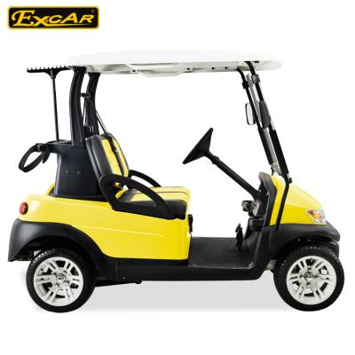 China Excar 2 Seater Electric Golf Buggy 48V 3700W ISO/CE Approved Yellow Black for sale