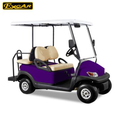 China EXCAR 48V Four Wheel Electric Golf Buggy with 600KG Capacity and 70-90km Range - Purple Color for sale