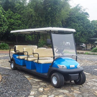 China EXCAR Electric Golf Buggy with 48V Trojan Acid Battery & Curtis Controller - 11 Passenger Capacity, 510kg Load for sale