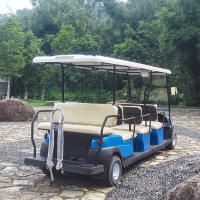 China EXCAR Electric Golf Buggy with 48V Trojan Acid Battery & Curtis Controller - 11 Passenger Capacity, 510kg Load for sale