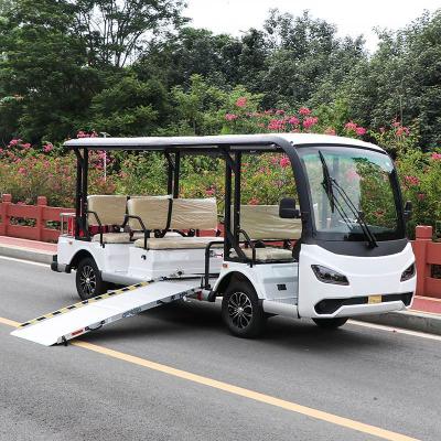 China 8 Seater Electric Shuttle Bus with 72V Battery System, 7.5kW Motor, and 60-80km Range for Accessible Transport for sale
