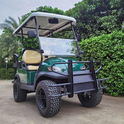 China EXCAR A1S2+2FF 48V Electric Hunting Cart with 3-4 Passenger Capacity and Coil Spring Hydraulic Suspension for sale
