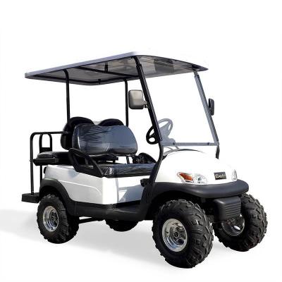 China EXCAR White Electric Hunting Cart 48V 275A with Curtis Controller - 4-Seat Off-Road Vehicle 45km/h Speed for sale