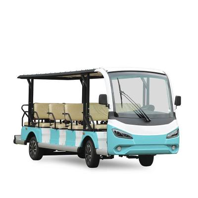 China 14 Seater Electric Sightseeing Car 72V Curtis Controller 350A Tour Bus for sale