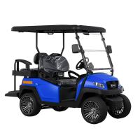 China Yellow Electric Hunting Cart 4 Seater with Roof Windshield 25 km/h 48V for sale