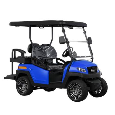 China Yellow Electric Hunting Cart 4 Seater with Roof Windshield 25 km/h 48V for sale