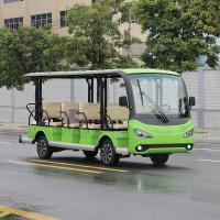 China Green / Black Rustproof Body electric sightseeing bus tour 1 year Warranty for sale